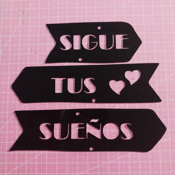 Stencil texto "Sigue tus sueños" 15x14 cms (S173) – Taller Creaciones